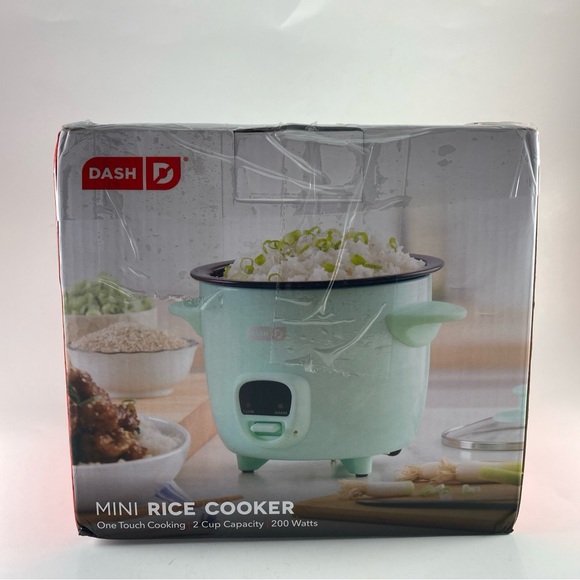 Dash | Kitchen | Dash Mini Rice Cooker 20 Watts Aqua Box Damaged See ...